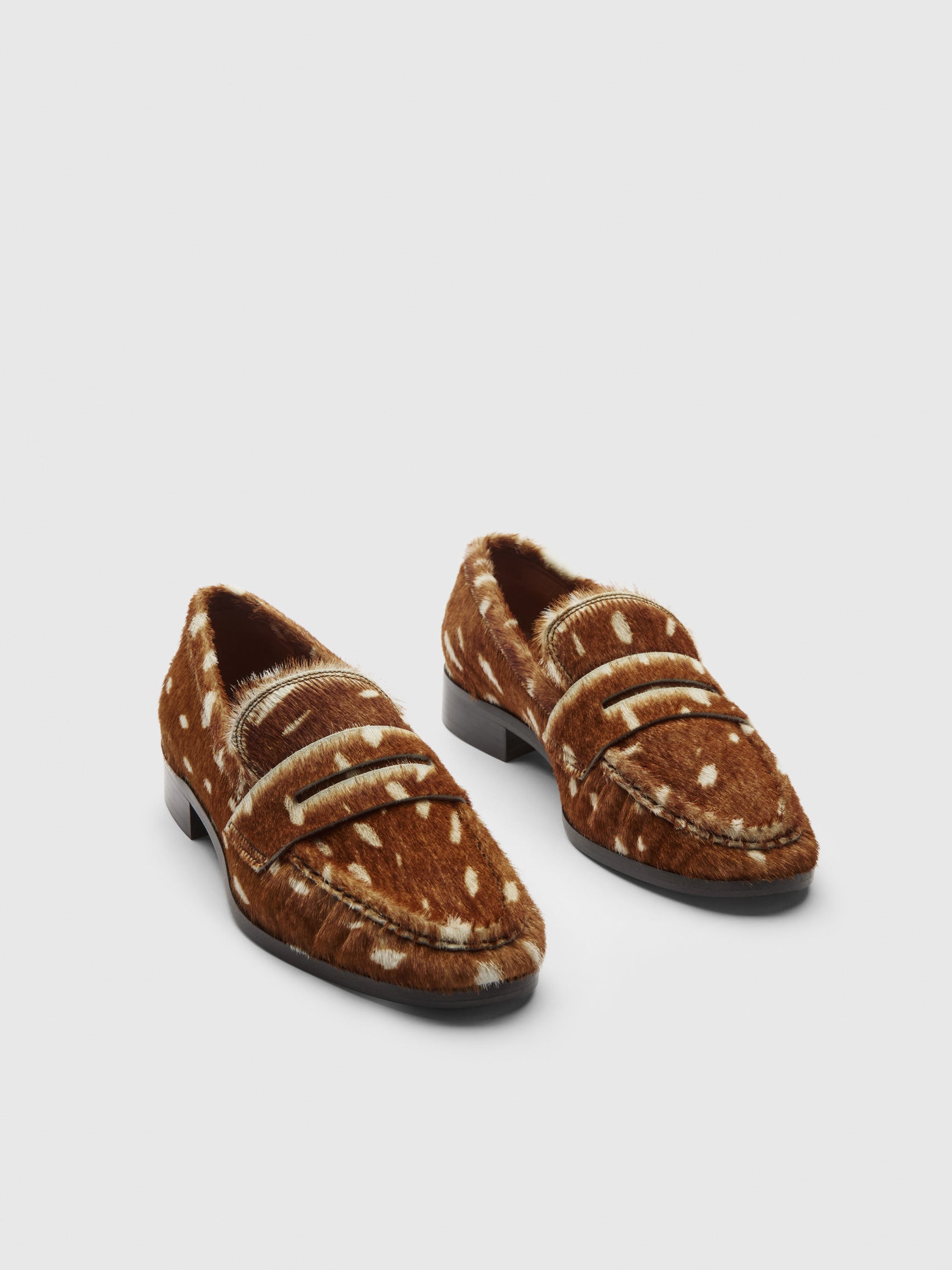 Airola Cannella Printed Cerbiatto Loafers | ATP Atelier | Official Site