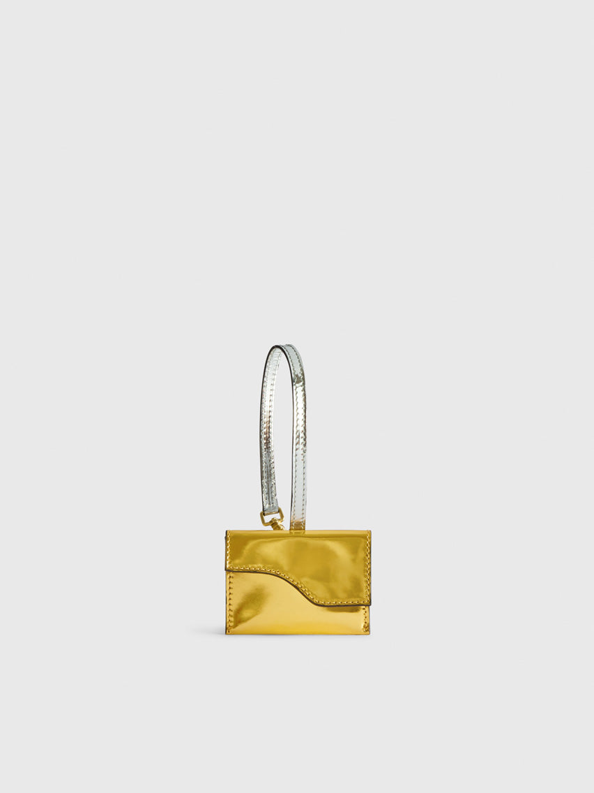 Selva Gold/Silver Metallic Leather Key chain | ATP Atelier | Official Site
