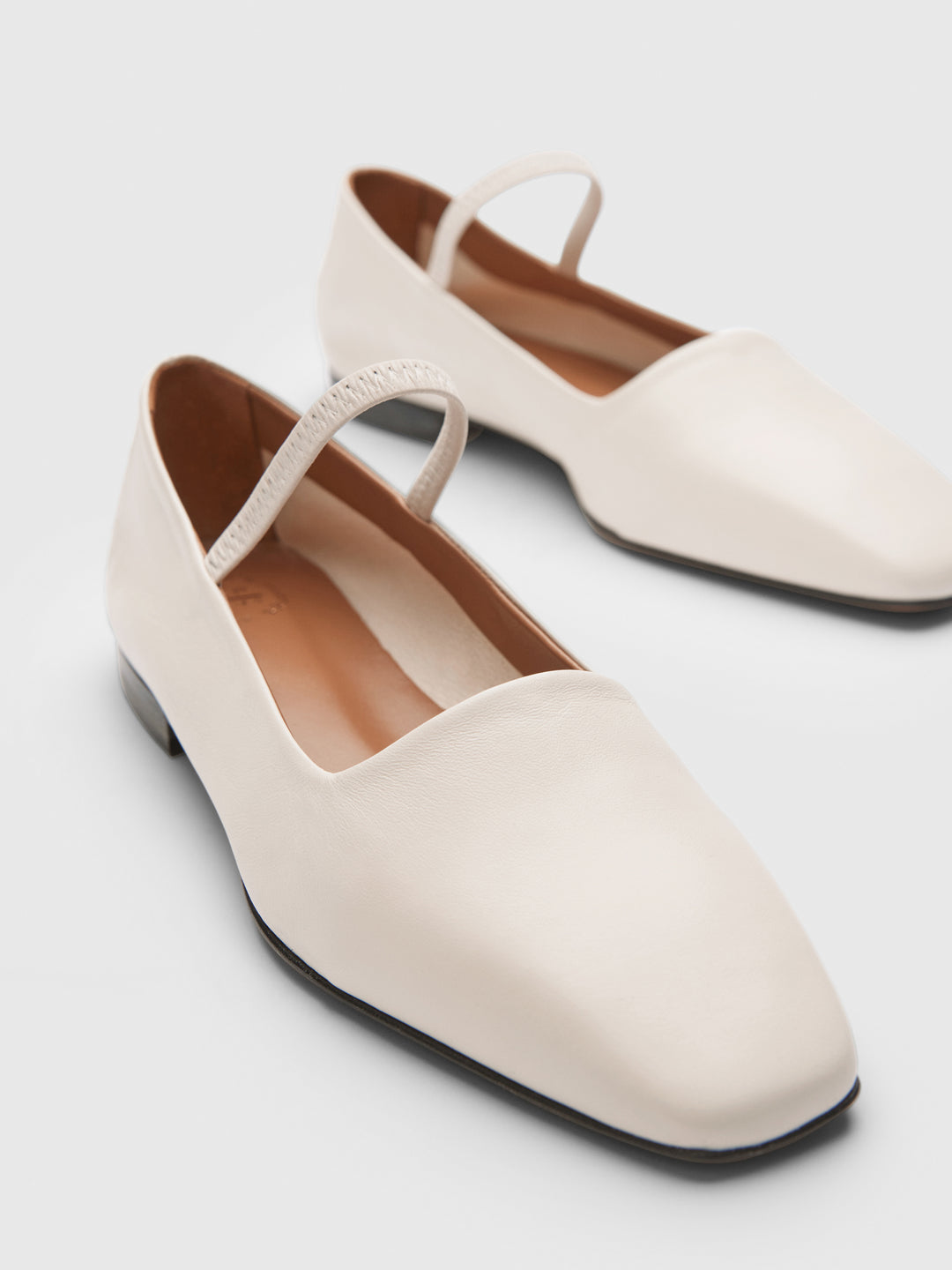 Petina Linen Nappa Mary Jane Flats | ATP Atelier | Official Site